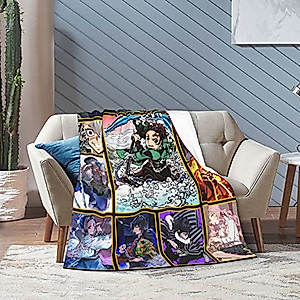 Anime Throw Blanket Flannel Blankets for Bedding Couch Sofa Living Room Throws All Season Gift Wrapping 60"X50"
