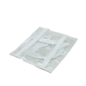 Simplify Clear Gift Wrap Storage Bag | Holds 30" Long Wrapping Paper Rolls | Clear | Zipper Closure | Easy Storage | Holiday Storage | Easy Carry Hangers