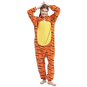 Waninxoin Unisex Adults Halloween Costumes Onesie Animal Outfit Sleepwear animal One-piece pajamas