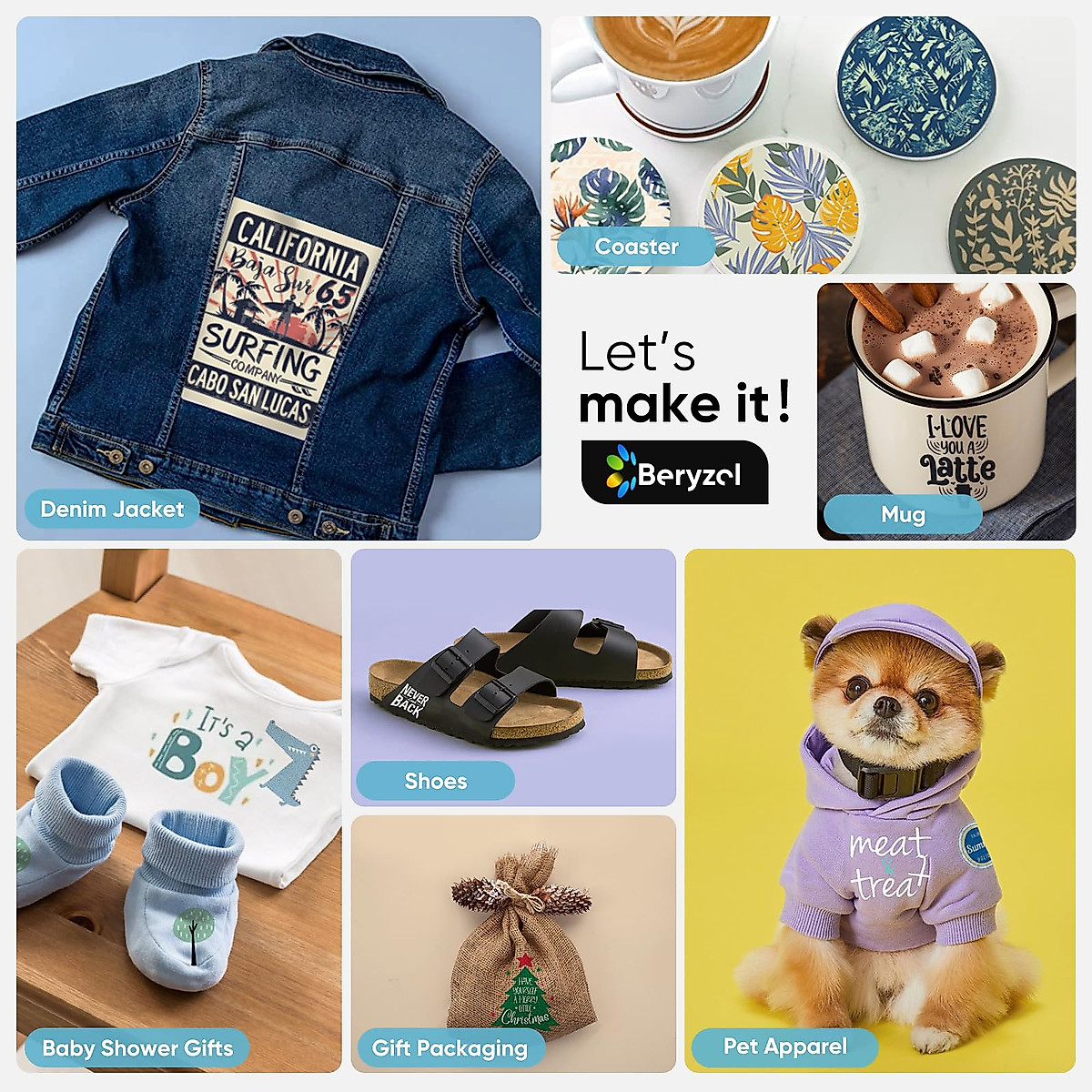 SIIHENRRY Premium DTF Transfer Film: A4 (8.3" x 11.7") 15 Sheets Matte PET Heat Transfer Paper for All DTF&DTG Printer Direct Print On T Shirts Textile