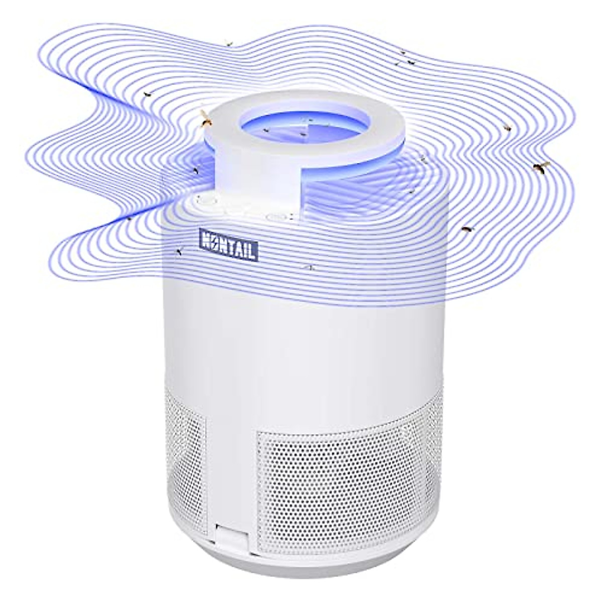 Fly Traps for Indoors, NONTAIL Indoor Fruit Fly Trap with 360°UV Light Fan, Catcher & Killer for Mosquito, Gnat, Moth, Fruit Flies, 4 Sticky Glue Boards Included