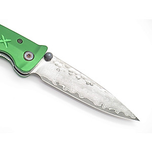 Mcusta Seki Japan MC163D Green Japanese Bushi Sword VG-10 Damascus Folding Knife