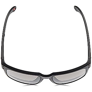 Oakley Men's OO9102 Holbrook Square Sunglasses, Matte Black on Black/Prizm Black Polarized, 57 mm