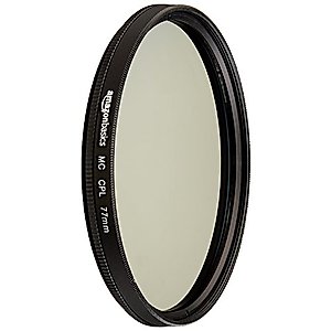 Amazon Basics Circular Polarizer Camera Lens Filter - 77 mm