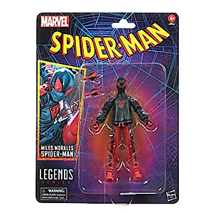 Marvel Legends Series Miles Morales Spider-Man, Collectible 6-inch Action Figures, 2 Accessories