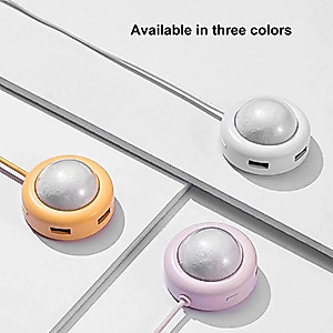 GPPZM Mini 4 USB Port Hub Extension Cable Splitter High Speed Transmission with LED Night Light for Computer Mobile Phone (Color : White)