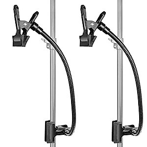 LimoStudio (2 Pack) Heavy Duty Photography Lighting Stand Flash Magic Clamps with Flex Arm, Gooseneck Mount for Table Top Mount, Multi Purpose Super Clamps, AGG3275