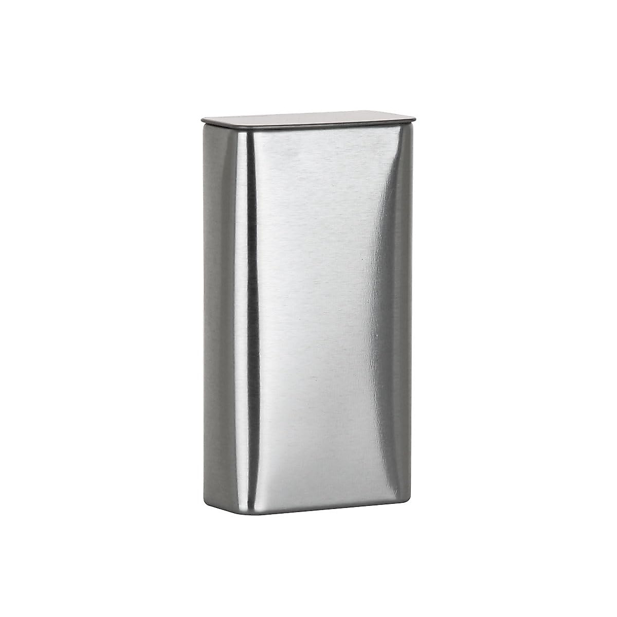 MagnaKoys Rectangular Silver Metal Hinged Lid Tin Containers (5 Pack)