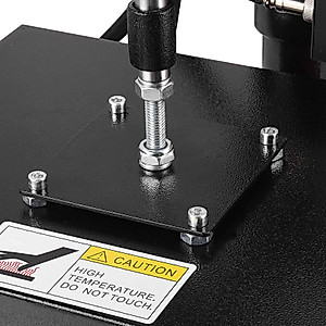 Seeutek Heat Press 12" X 10" Professional Heat Transfer Digital Sublimation Machine 360 Degree Swing Away for T Shirts with Bonus 2 Teflon Sheet