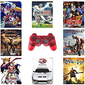 Rzzhgzq PS2 Wireless Controller 2.4G Play -Station 2 Gamepad 2 Pack Dual Vibration Compatible with Sony Play -station 2 Console (Red+Green)