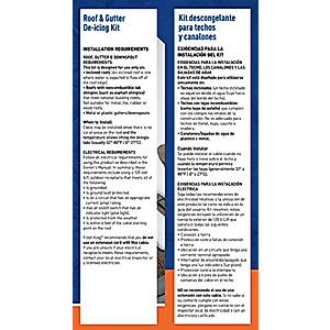 Frost King RC200 Automatic Electric Roof Cable Kits, 120V x 1000W x 200Ft, Black