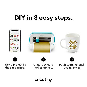 Cricut Joy Machine & Digital Content Library Bundle - Includes 30 images in Design Space App - Portable DIY Smart Machine for creating customized cards, crafts, & labels