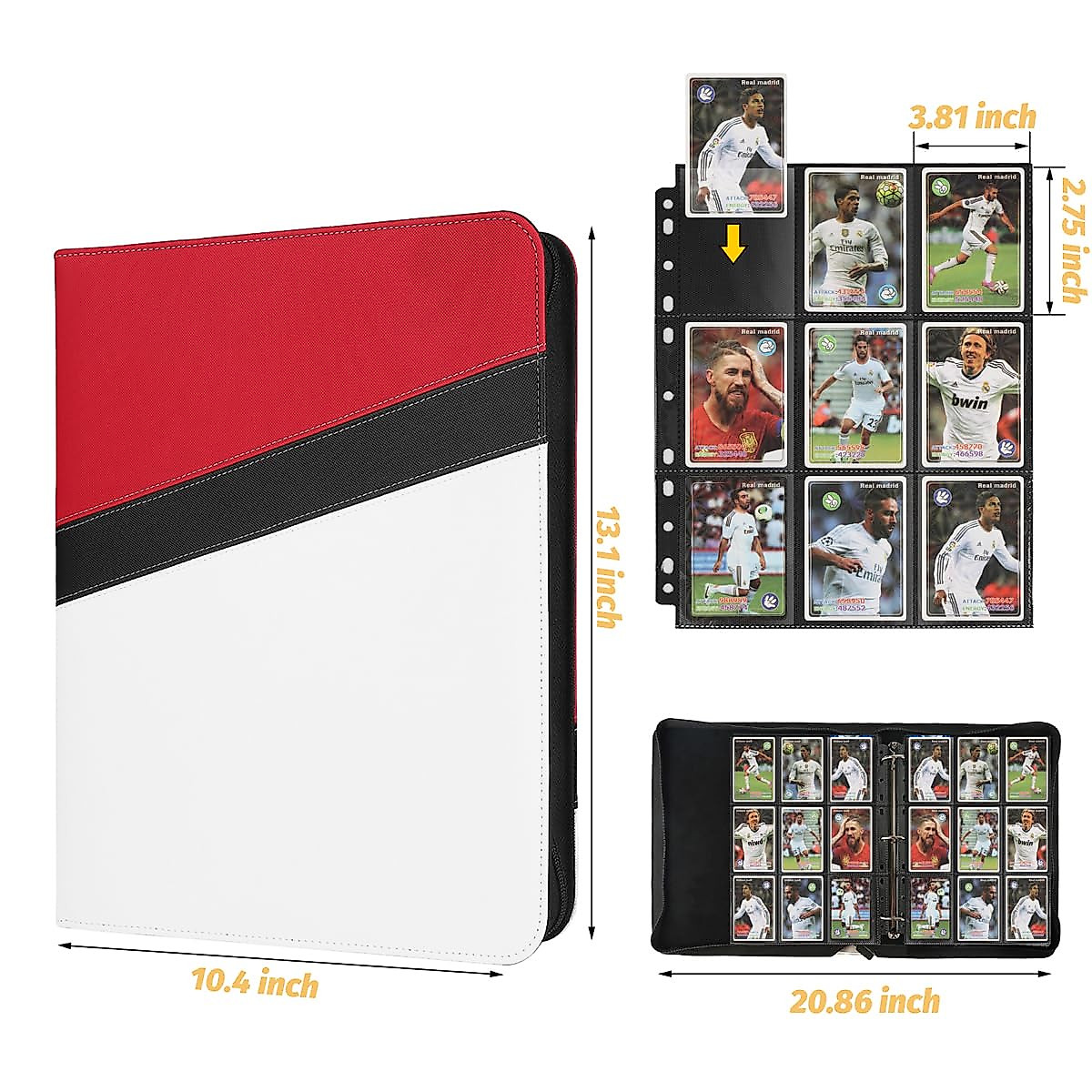 Foalgo Trading Card Binder, Card Collection Binder Album Folder with 720 Side Loading Pockets, 9 Pocket Trading Card Album Folder for TGC,MTG, Baseball Cards, Yugioh