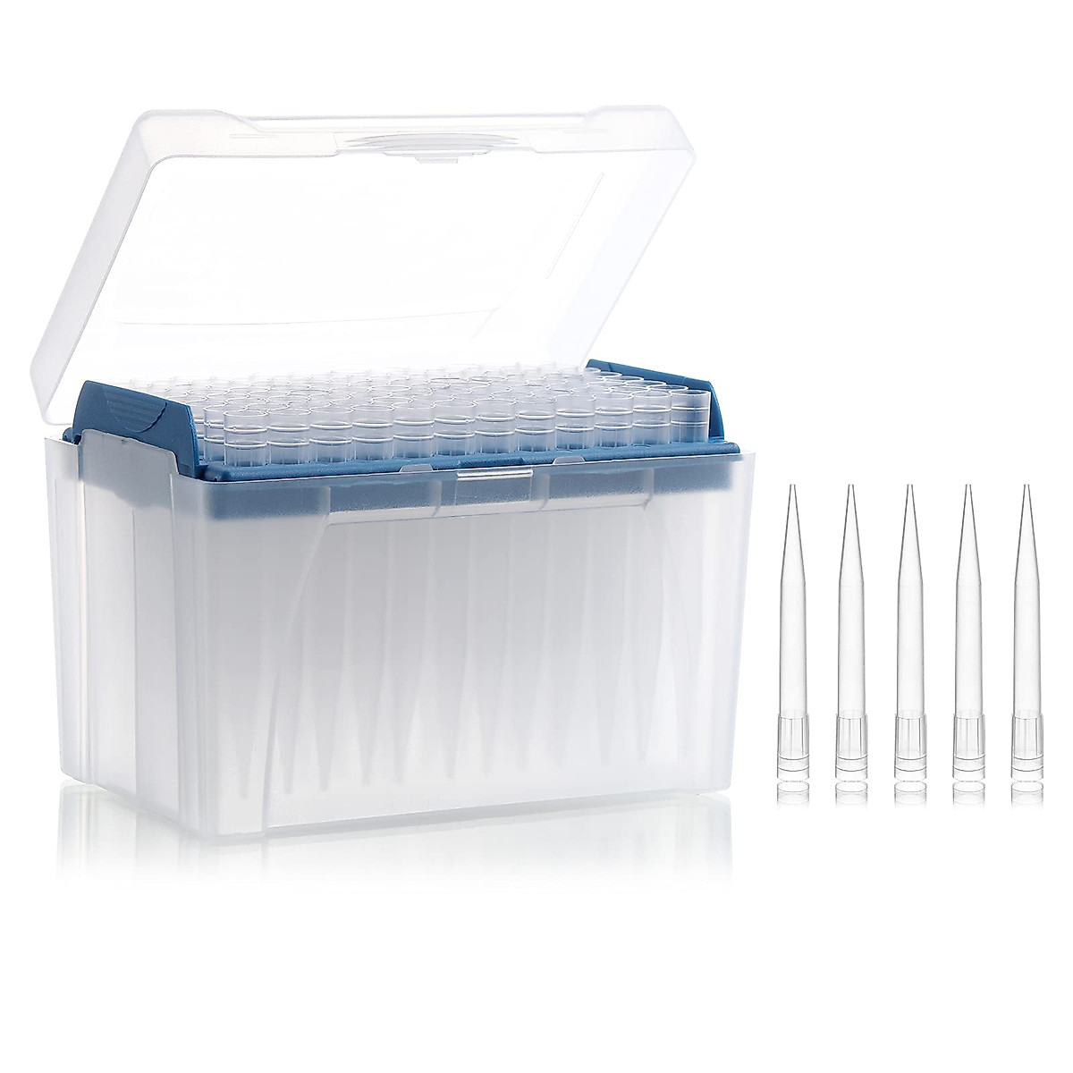 Pipette Tips Universal Non-Filter Pipettor Tips 1000ul with Box DNase/RNase Free 96 Tips/Rack Pk x 10 Racks (960 Tips)