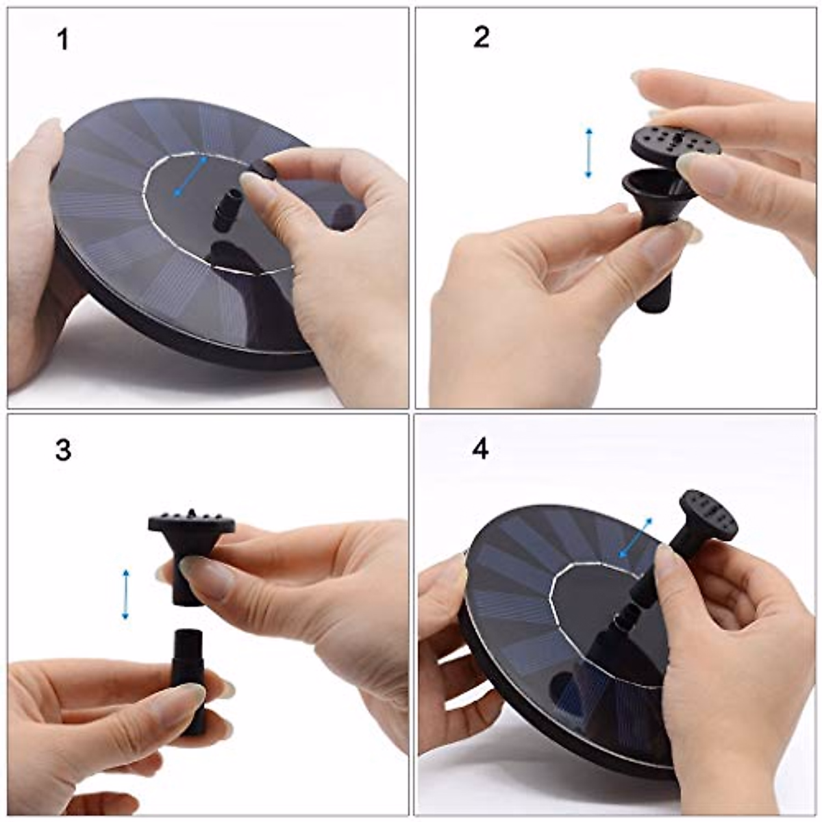 XXXDXDP Hone Decor Solar Pump Standing Floating Solar Bird Bath Water Pumps Pond Pool Garden Yard