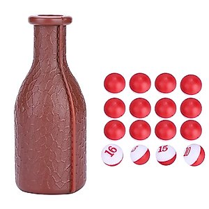 Yunir Dice Bottle, Billiard Dice Billiard Shaker Bottle and 16 Numbered Tally Balls Pool Dice Billiard Accessories
