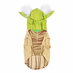 Star Wars for Pets Yoda Costume for Dogs, Small (S) | Hooded and Comfortable Green Yoda Dog Costumes for All Dogs | Dog Halloween Dog Costume for Small Dogs | See Sizing Chart for More Info