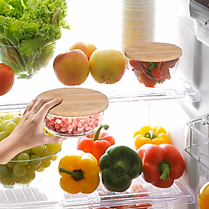 Replacement Wooden Lid for 4-Cup Pyrex Bowls, 6" Round Reusable Storage Cover, Durable Food Lid for Pyrex Glass Containers (Container excluded) (1)