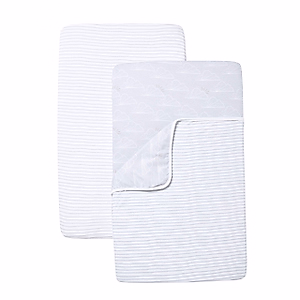 BEABA by Shnuggle Baby Bedside Sleeper Crib Bedding Set, Baby Bassinet Crib Sheets, Bassinet Sheets, Includes Fitted Crib Sheet and Baby Blanket, (Cloud)