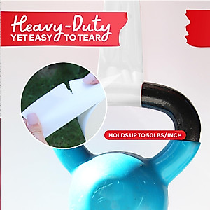 XFasten Super Strong Duct Tape, White, 3" x 30 Yards, Waterproof Duct Tape for Outdoor, Indoor, School and Industrial Use