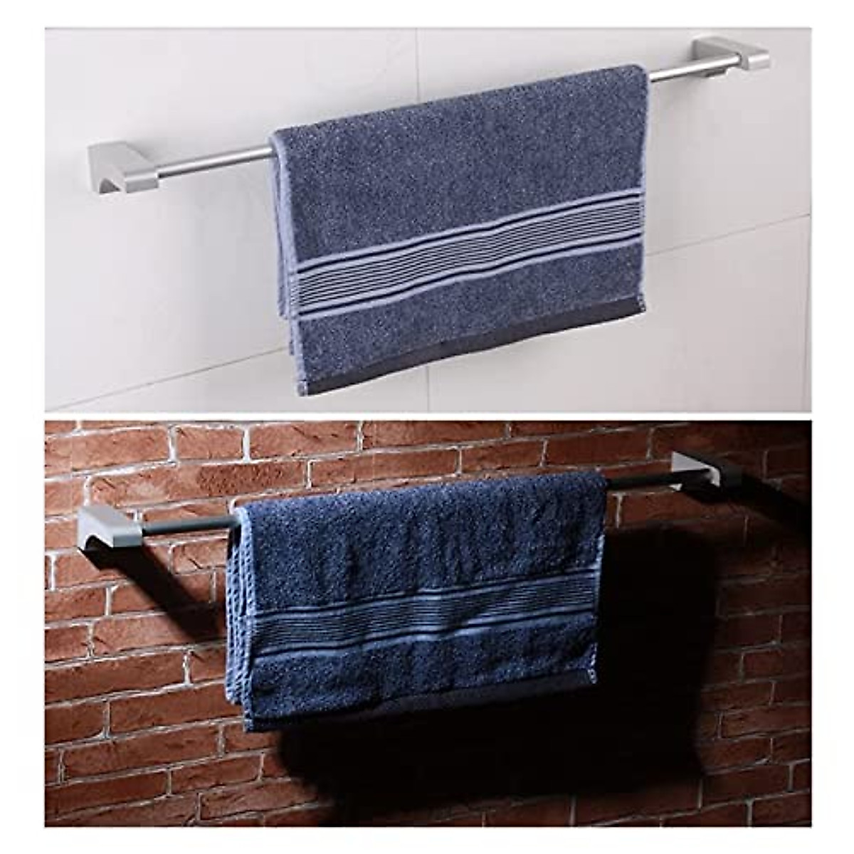 Towel BAR Rack Towel Shelfs,Space Aluminum Bathroom Hardware Single Shot Towel Bar Towel Rack Bath Towel Hanging Rod/50Cm (Size : 50Cm)