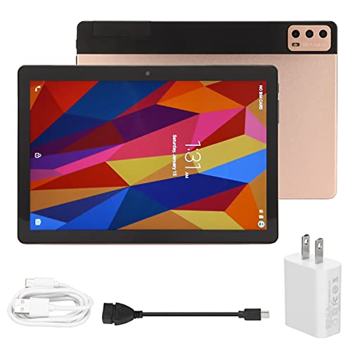 Kufoo 10.1 Inch Tablet 8GB RAM 256GB ROM Portable Tablet 100-240V 5800mAh Rechargeable 1920x1200 (US Plug)