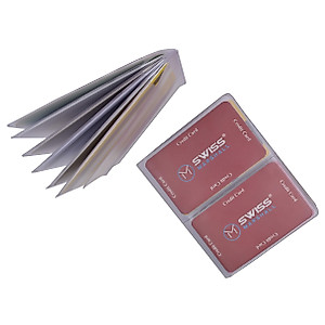 Swiss Marshall Set of 2 Heavy Duty Plastic 6 Page Hipster Wallet Inserts Side Load for Wallets MADE IN USA