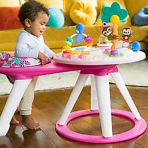 Bright Starts Around We Go 2-in-1 Walk-Around Baby Activity Center & Table, Tropic Coral, Ages 6 Months+