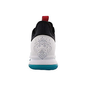 Nike Lebron Witness IV Mens Basketball Trainers BV7427 Sneakers Shoes (UK 7.5 US 8.5 EU 42, Black White Chile red 005)