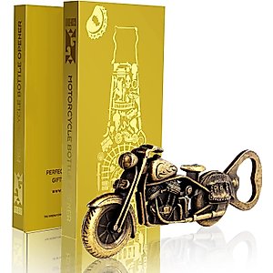 Goedli Stocking Stuffers for Adults Men, Vintage Motorcycle Beer Bottle Opener Unique Christmas Beer Gifts Ideas for Dad Men Him Boyfriend Husband Grandpa White Elephant Gifts for Adults Useful Funny