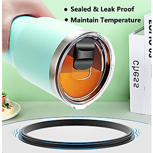 2PCS 30 oz Tumbler Lid for YETI, with 3 Black Magnetic Slider Replacement, Replacement Cup Lids Covers Compatible for YETI 30 oz Tumbler, 14 oz Mug and 35 oz Straw Mug