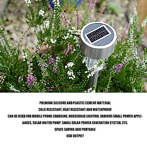 5V 2W 400mA Mini Solar Panel, USB Waterproof Solar Charger Heat Resistant Micro Solar Panels, Protable Solar Panel Kit Mini Solar Cell for Phone Appliance Household Lighting