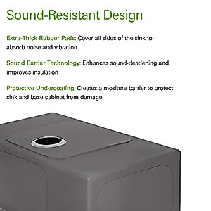 Hykolity 30-inch Undermount Kitchen Sink, 16 Gauge Single Bowl Stainless Steel Kitchen Sink with Strainer & Bottom Grid, 30" x 18" x 9"