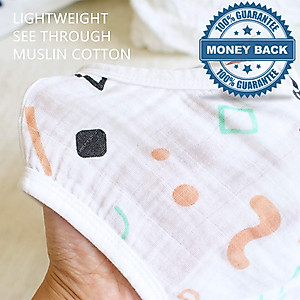 1st Laugh 100% Cotton Muslin Baby Sleeping Sack Bag, for Boy and Girl (Deer, Large)