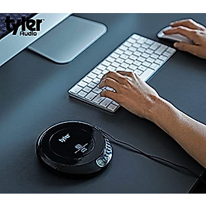 Tyler Portable CD Player Small Handheld Walkman Anti-Skip Shockproof Quality Earbuds Included Great for Kids Car Home Travel Gym USB AUX Output Disc CD-R CD-RW in-Car Compatible Compact & Lightweight