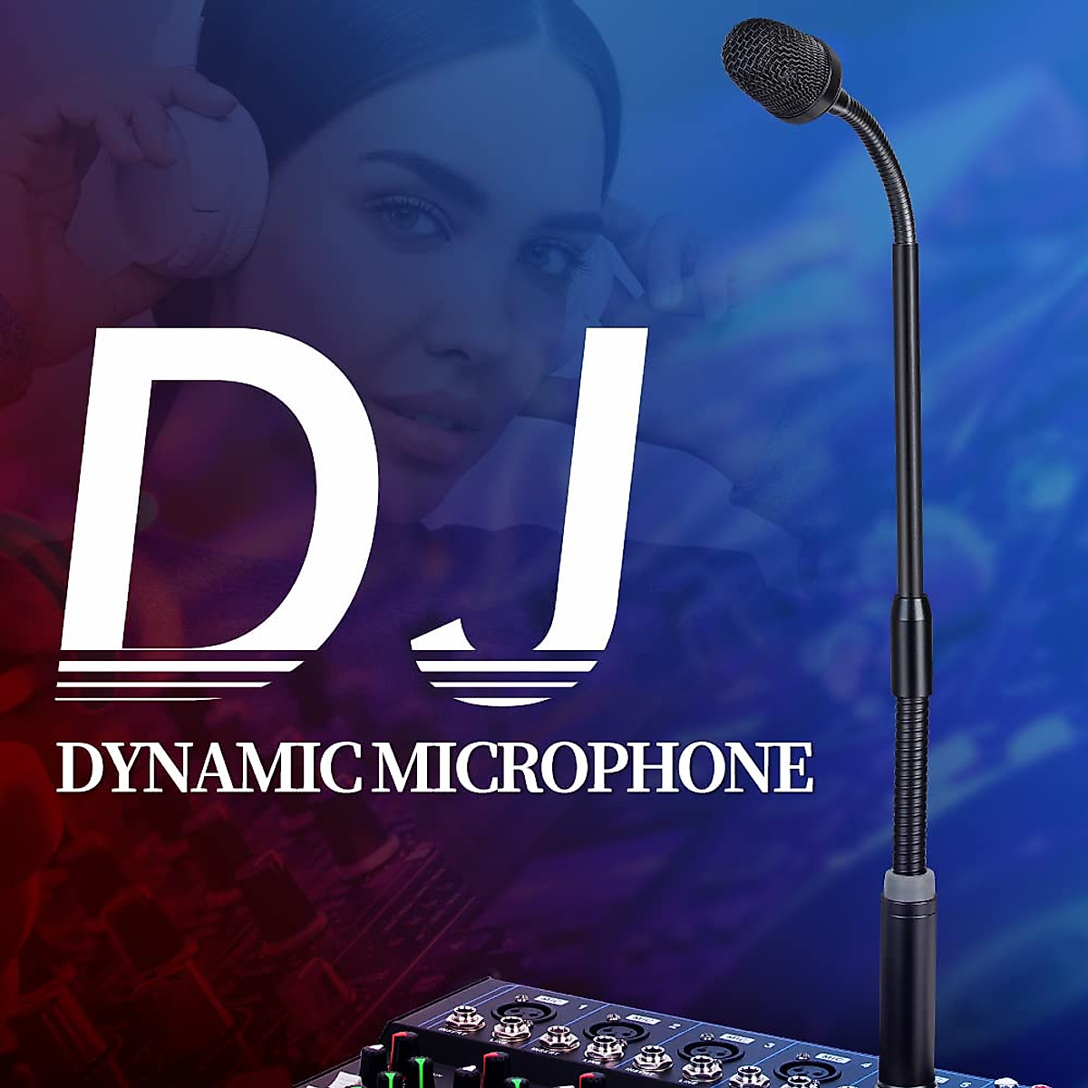 Depusheng DJ Mic 16" Professional Dynamic Gooseneck Microphone with XLR