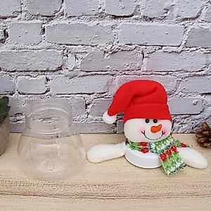 Abaodam 5pcs Christmas Cookie Boxes Christmas Candy Jars with Lids Plastic Christmas Candy Jars Plastic Storage Box Plastic Food Containers Candy for Kids Storage Jar Cans Christmas Box