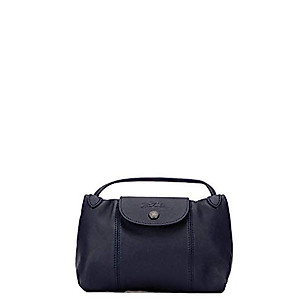 Longchamp Le Pliage Cuir Small Crossbody Leather Shoulder Bag, Navy