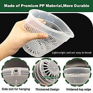 Tialero Orchid Pot, 12 Pack Orchid Pots with Holes, 5.5in and 4.5in Clear Orchid Pots for Repotting, Breathable Slotted Orchids Planter, Plastic Flower Plant Pot Indoor