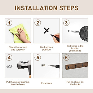 NicQliear Wall Mounted Coat Rack - Metal Coat Hooks Hanger with Pine Solid Wood Board, 4 Black Literary Rustic Hooks Rail Wall Mount for Hanging Coats, Clothes, Bags, Hat, Towel