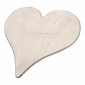 Comfy Hour 1" Cast Iron Rustic Style Heart Garden Stepping Stone for Garden Decoration, Beige, Spring in Garden Collection