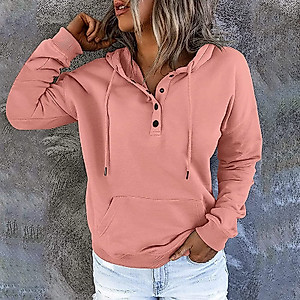 jovati Hoodies for Women Sweatshirt Button Down Tie Dye Shirts Teen Girl Long Sleeve Top 2023 Fall Clothes Hoodie with Pocket