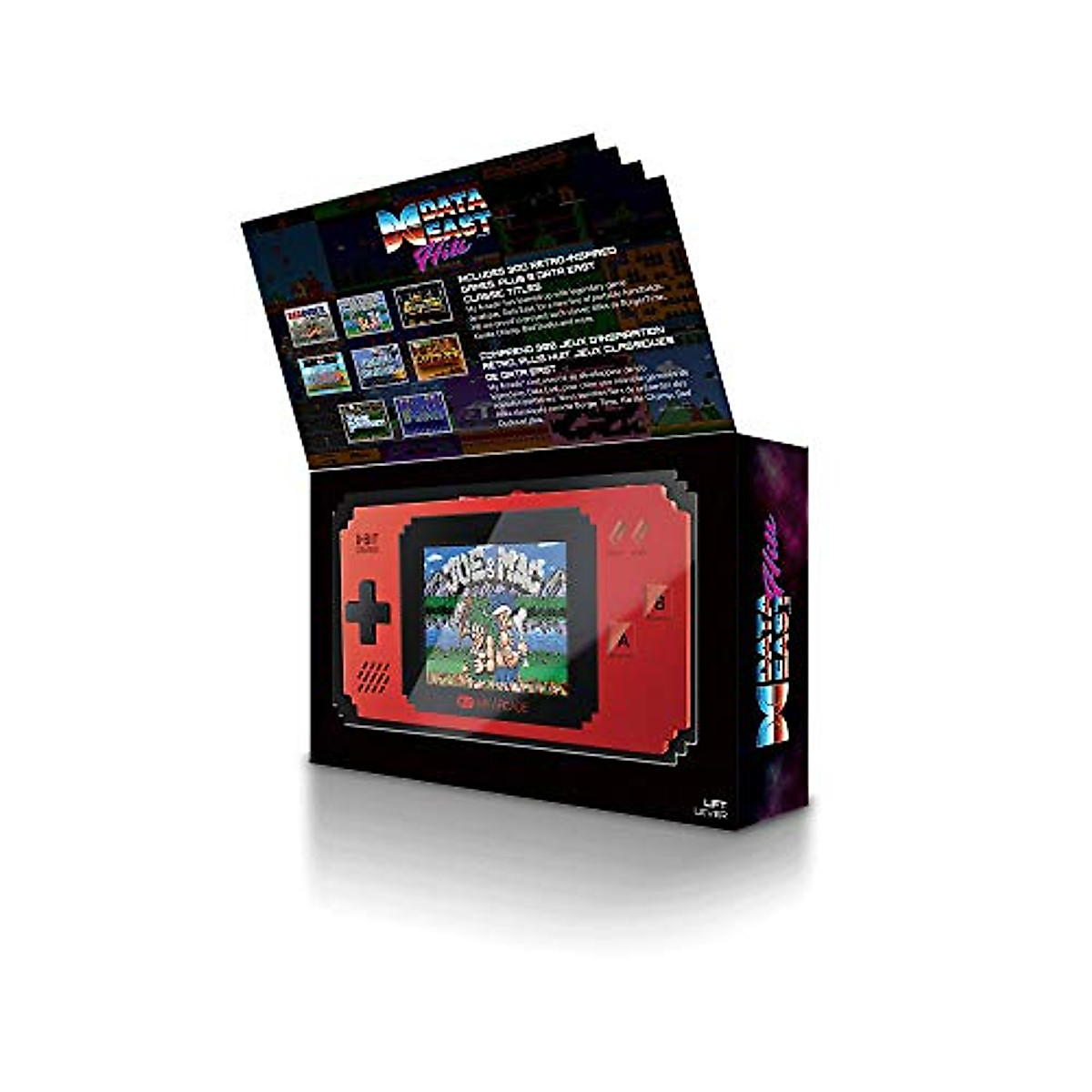 My Arcade Pixel Player Handheld Game Console: 300 Retro Style Games Plus 8 Data East Hits, Battery or Micro USB Powered, Color Display, AV Out Jack for TV, Speaker, Volume Control, Headphone Jack