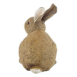 Design Toscano QM200861 Bashful The Bunny Lying Down Rabbit Outdoor Garden Statue, 10 Inch, full color