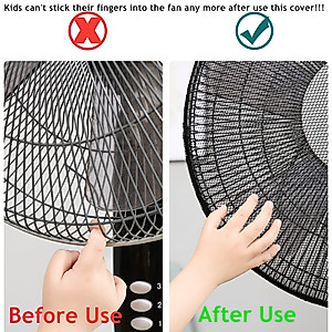 20 Inch Fan Cover, 2 PACK 20" Pedestal Fan Dust Cover for Kids Children Finger Protection,Fan Mesh Cover for 20 in Stand Up Round Fan for Home Office Shop Playground,Washable,Reusable