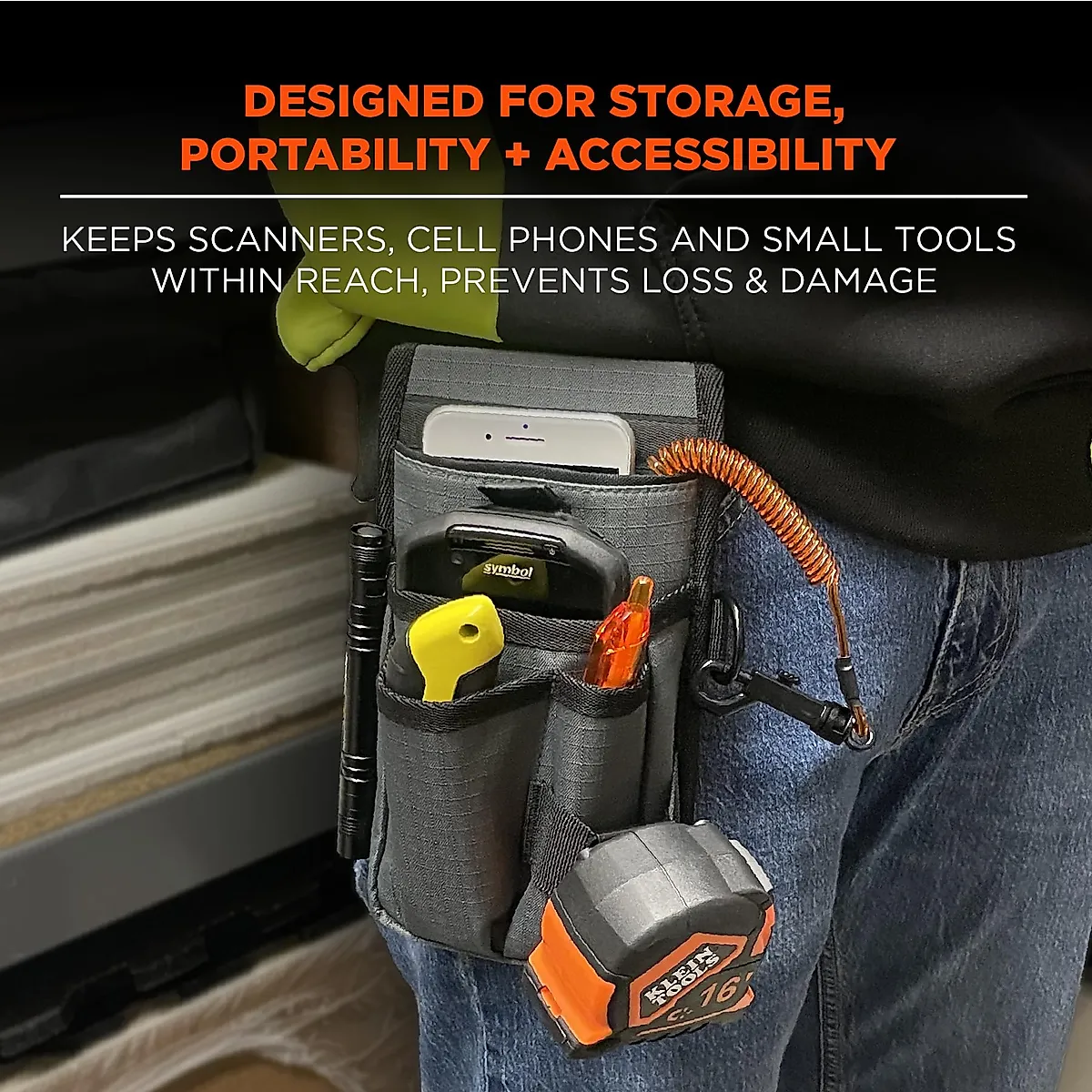 Ergodyne Squids Tool Pouch, Utility Knife Holster, Scanner Device Holder, Cell Phone Pocket