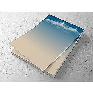 Cross in the Sky Religious Stationery Paper - 80 Sheets