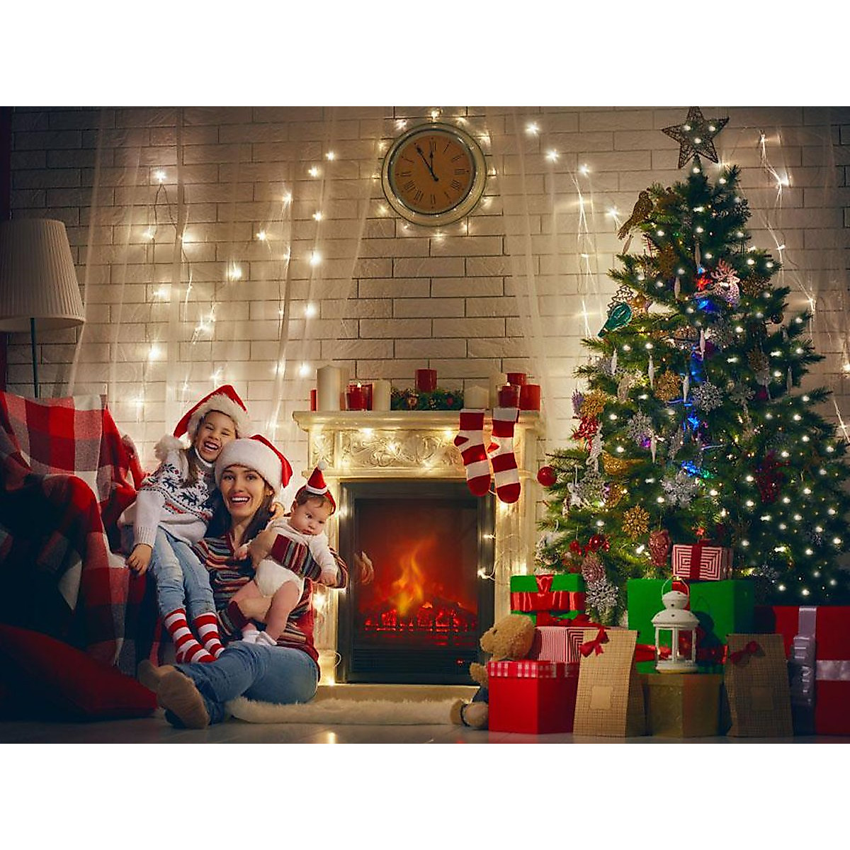 Decute 300Led 99FT Copper Wire Christmas Fairy String Lights Dimmable with Remote Control Starry Lights with UL Cerficated Decorative for Party Wedding Bedroom Yard Christmas Tree Warm White