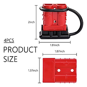 wedfish 4PCS 50A 6-10 Gauge Battery Quick Connecto/Disconnec Wire Harness Plug,Battery Cable Quick Connectors for 12V-36V Motor Winch Trailer or Other Electrical Device