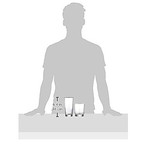 Amazon Basics Admiral 16-Piece Old Fashioned and Coolers Glass Drinkware Set